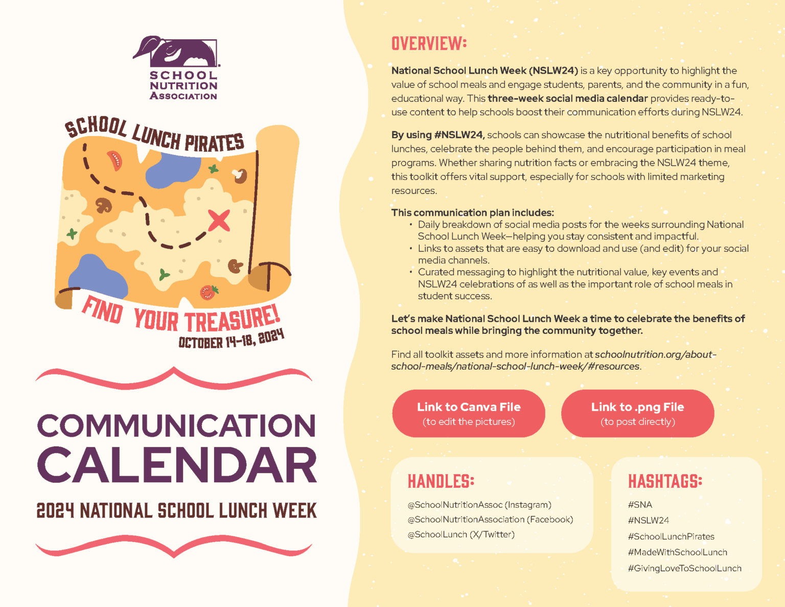 NSLW24 Communication Calendar – School Nutrition Association